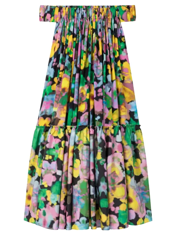 AZ FACTORY WITH LUTZ HUELLE Off-shoulder Midi Dress - Multicolour