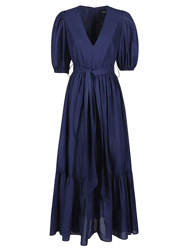 LAVI Name Cotton Maxi Dress - Blue