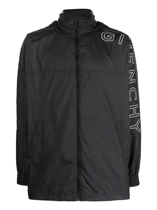Givenchy Logo Zip-up Jacket - Black