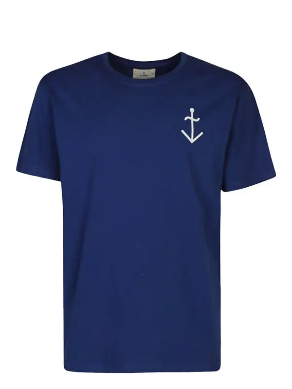 LA PAZ Logo Organic Cotton T Shirt - Blue