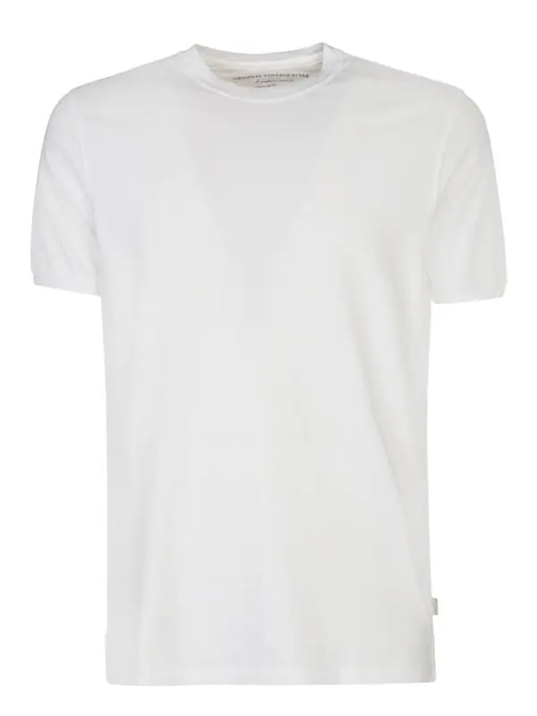 ORIGINAL VINTAGE Cotton Piquet T Shirt - White