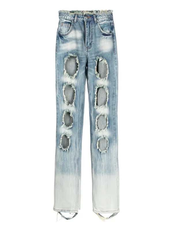 RUI Cut-out Detail Straight-leg Jeans - Blue