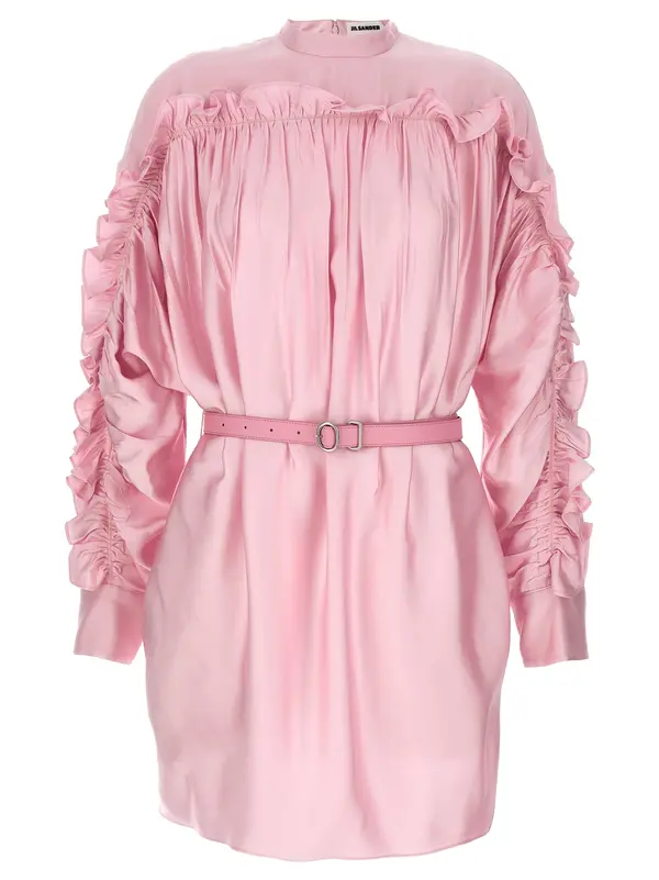 JIL SANDER 129' Satin Dress - Pink