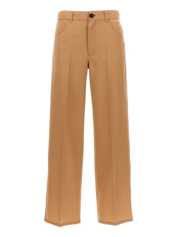 JIL SANDER Loose Leg Trousers - Beige
