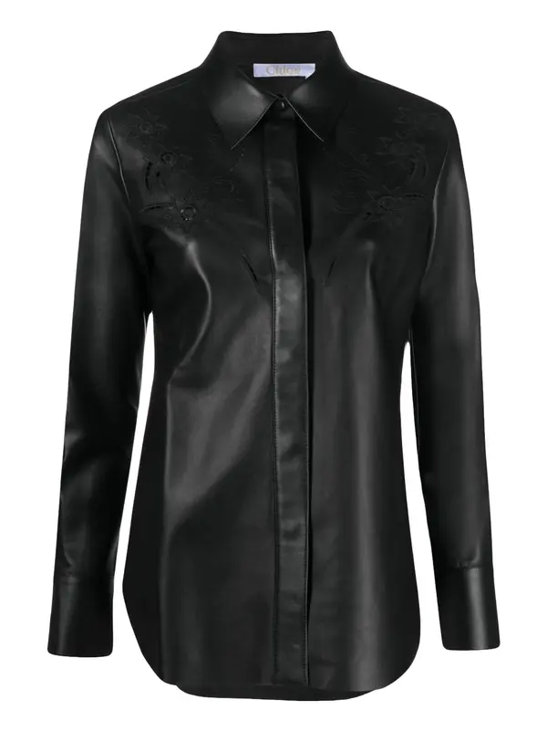 Chloé Leather Shirt - Black