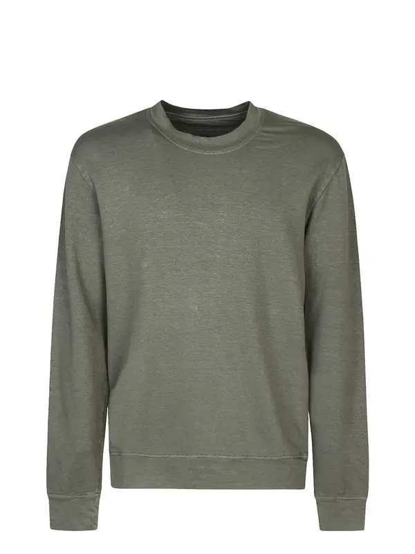 ORIGINAL VINTAGE Cotton Blend Linen Sweatshirt - Green