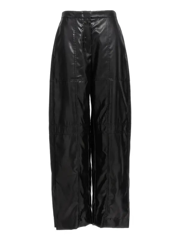 JIL SANDER Coated Cupro Pants - Black