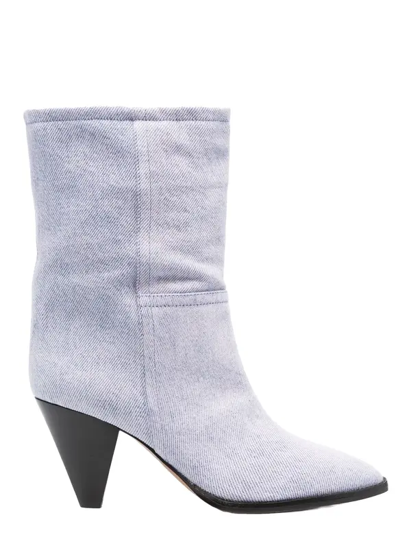 Isabel Marant Rouxa Leather Boots - Lilac