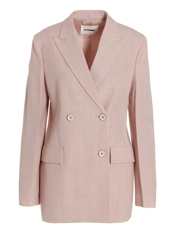 JIL SANDER Double-breasted Blazer - Pink