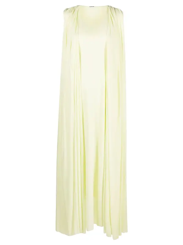 JIL SANDER Draped Midi Dress - Yellow