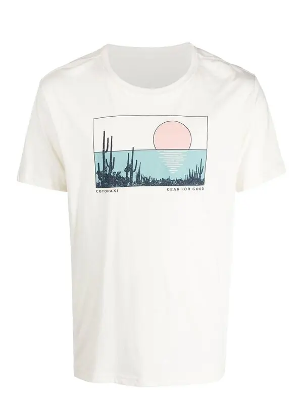 COTOPAXI Printed Organic Cotton T Shirt - White