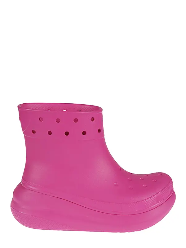 CROCS PRE Crocs Classic Crush Rain Boots - Fuchsia