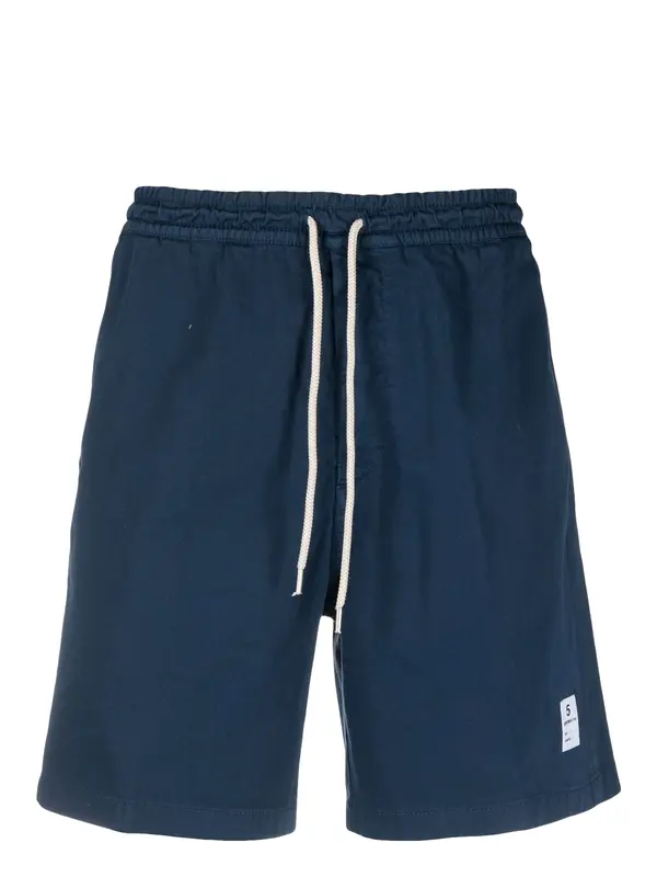 DEPARTMENT5 Drawstring Stretch-cotton Shorts - Blue