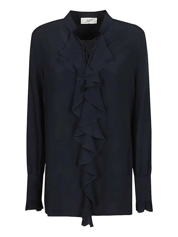 Seafarer Milly Ruched Shirt - Black