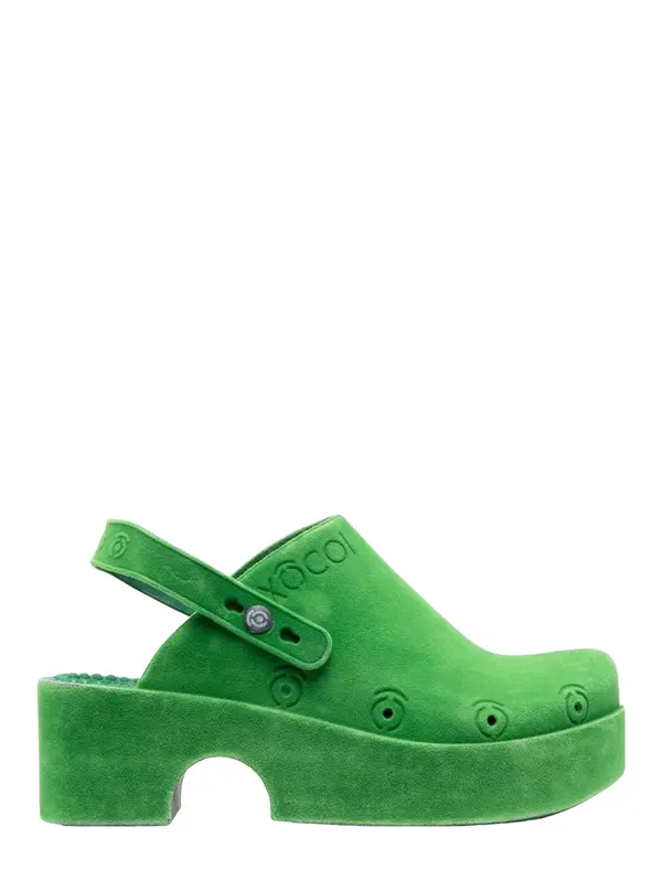 XOCOI Slingback Platform Mules - Green