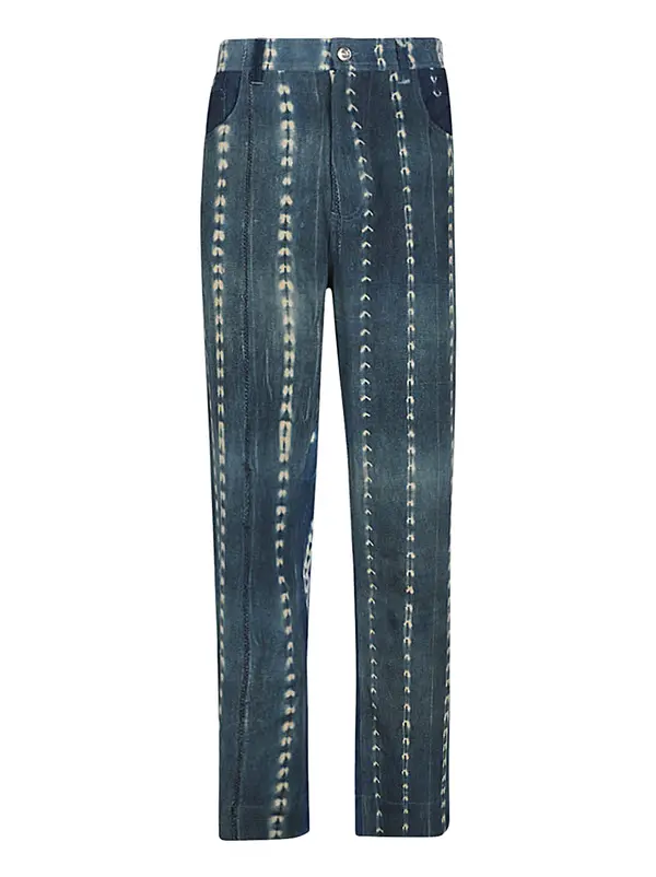 WALES BONNER Miles Tie Dye Denim Jeans - Blue