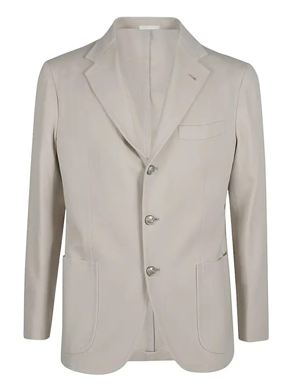 SARTORIO Single-breasted Wool Jacket - Light Grey
