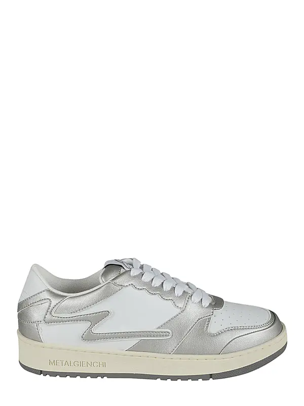 METALGIENCHI Icx Low Leather Sneakers - Silver
