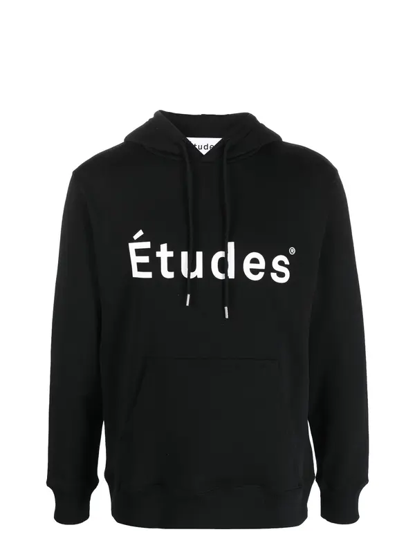 ETUDES Logo Organic Cotton Hoodie - Black