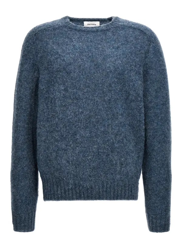 Harmony Shaggy Wool Sweater - Light Blue