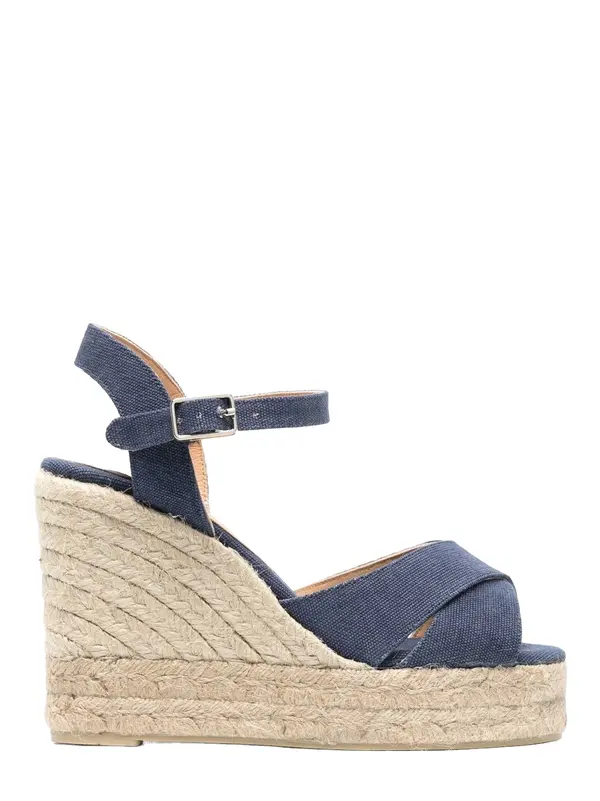 CastaÑer Blaudell 110mm Wedge Sandals - Blue