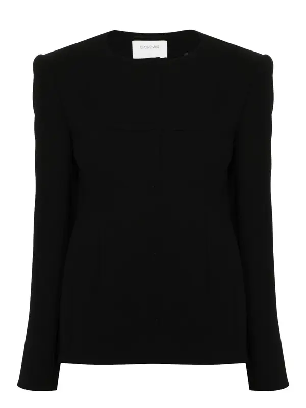 Sportmax Tailored Collarless Jacket - Black