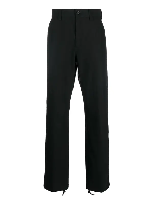 Alexander McQueen Organic Cotton Drawstring Trousers - Black