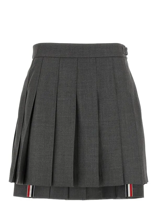 Thom Browne Uniform Mini Skirt - Gray