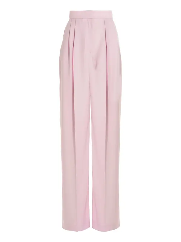 Alexander McQueen Pleated Wool Pants - Pink
