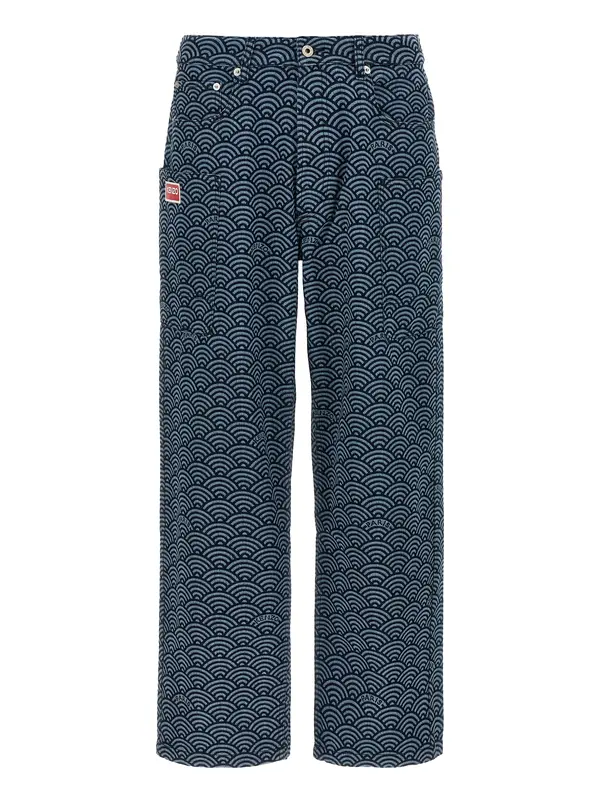 Kenzo Seigaiha' Jeans - Blue