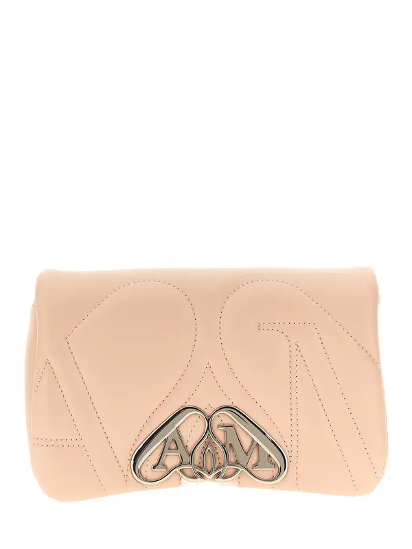 Alexander McQueen The Mini Seal Crossbody Bag - Beige