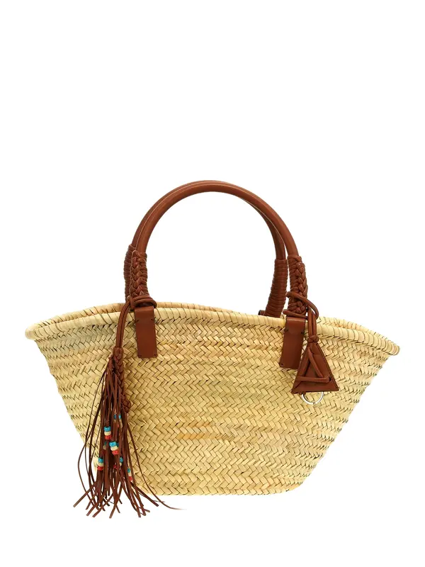 Alanui Icon Palm Leaf Big Handbag - Brown