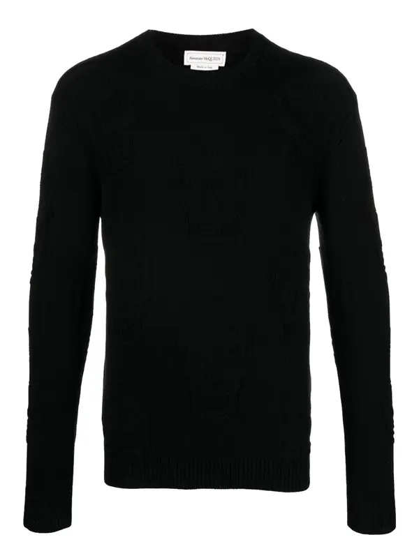 Alexander McQueen Skull Knitted Jumper - Black