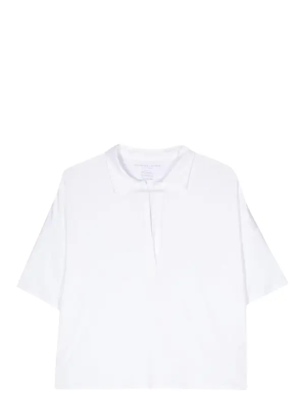 Majestic International Viscose Oversized Polo Shirt - White