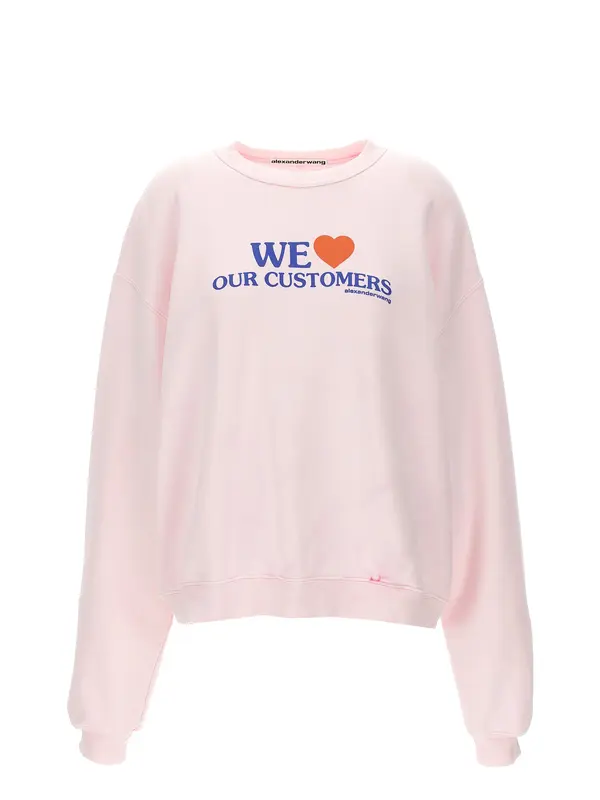 Alexander Wang We Love Our Customers' Sweatshirt - Pink