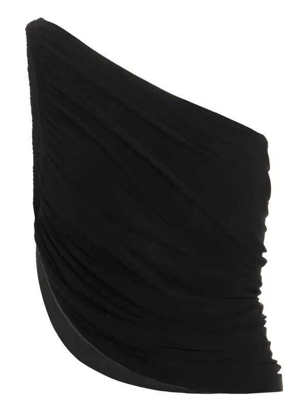 Norma Kamali Diana' One-shoulder Draped Top - Black