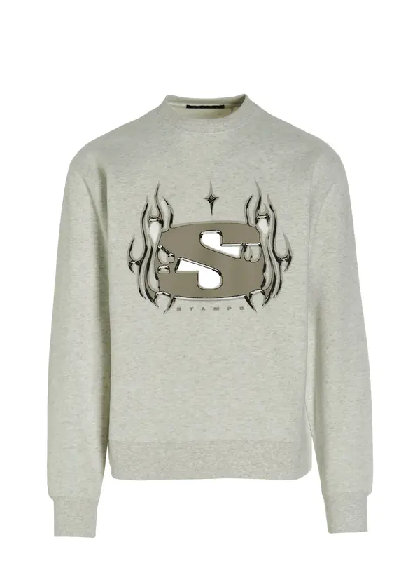 STAMPD Chrome Flame Sweatshirt - Gray