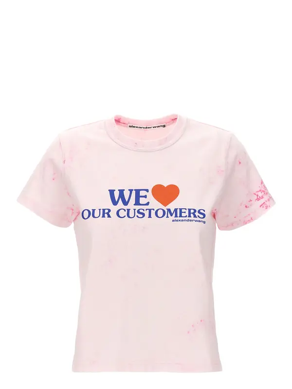 Alexander Wang We Love Our Customers' T-shirt - Pink