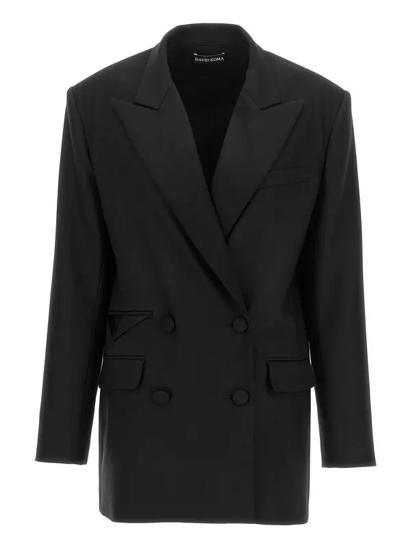 David Koma Tailored Tuxedo' Blazer - Black