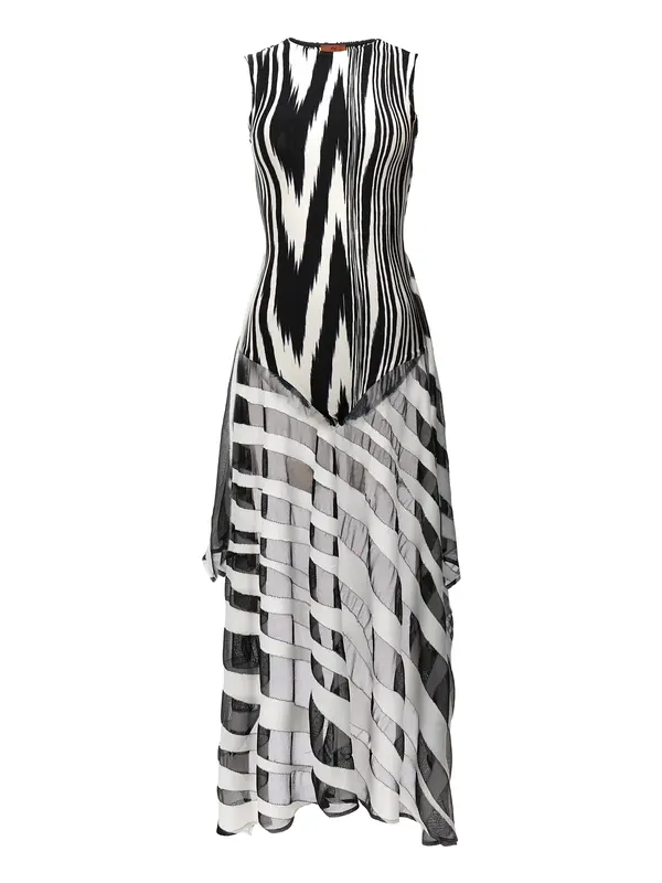 Missoni Tray Patterned Bodysuit - White/black