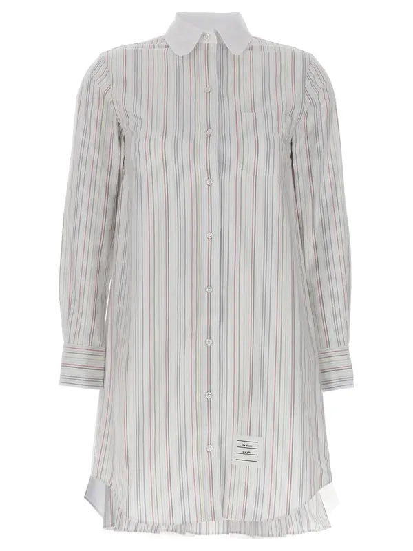 Thom Browne Striped Shirt Dress - Multicolor