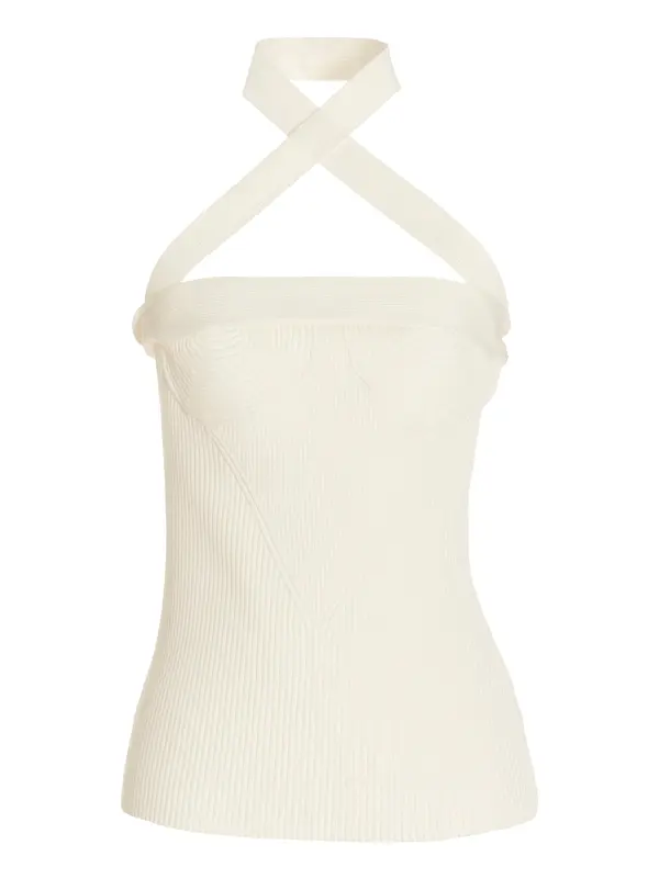 Proenza Schouler Asymmetric Knit Top - White