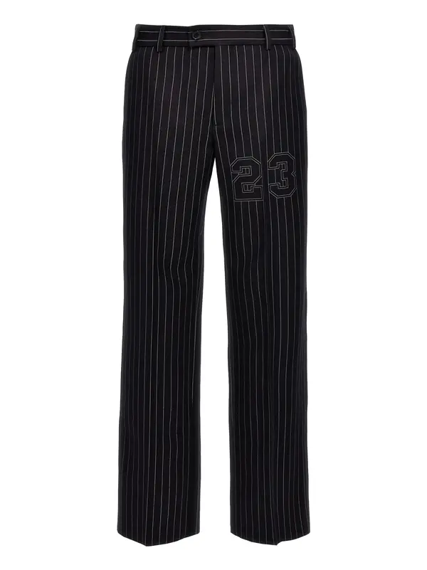 Off-White 23 Pinstripes' Trousers - Blue