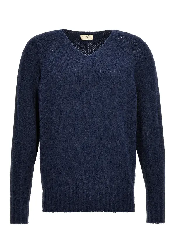MA'RY'YA V-neck Sweater - Blue