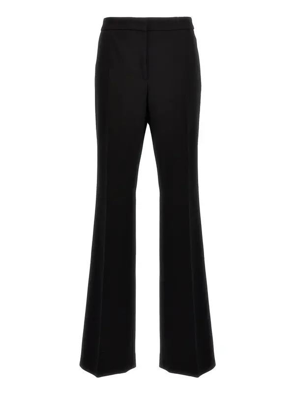 Moschino Crepe Wide Leg Pants - Black