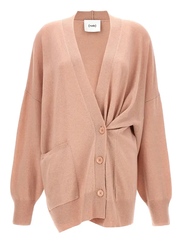 NUDE Oversized Wool Cardigan - Pink