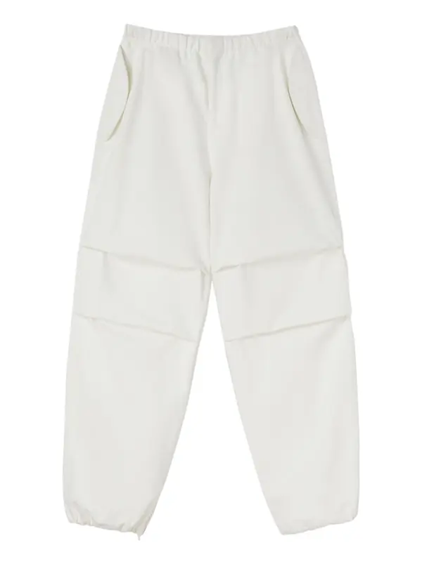 JIL SANDER Tapered Cotton Trousers - White
