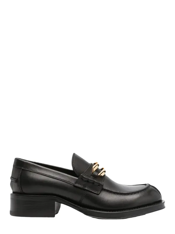 LANVIN Medley Leather Loafers - Black