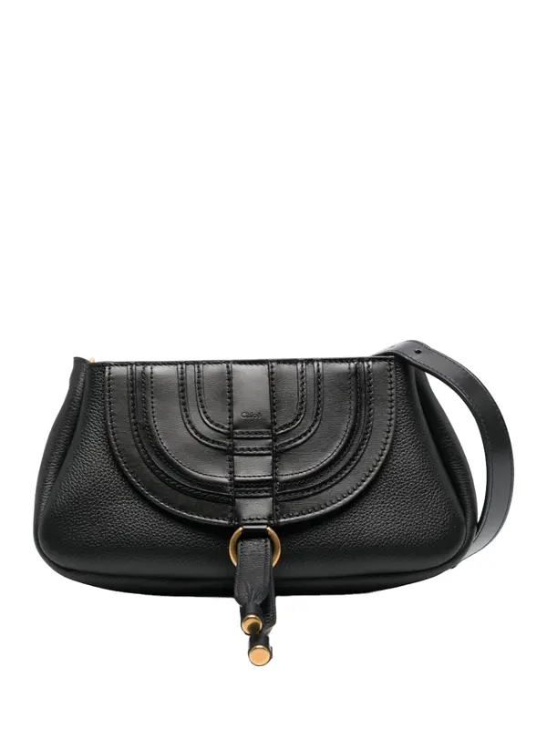 Chloé Marcie Leather Shoulder Bag - Black