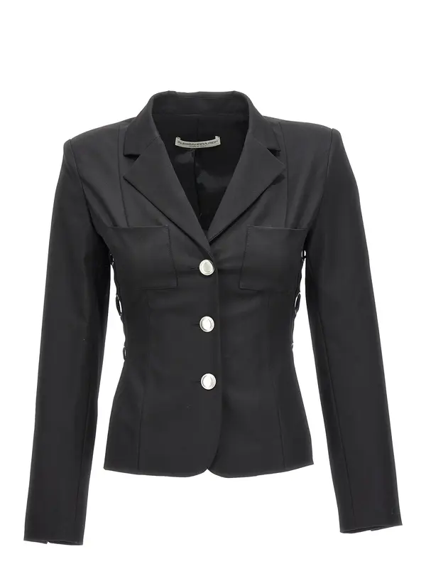 Alessandra Rich Single-breasted Blazer - Black